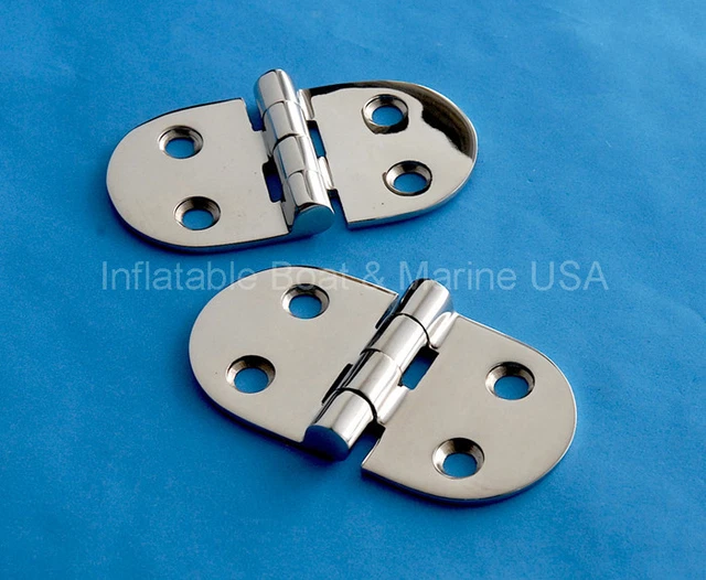 2 EACH BOAT Hinge -Cabinet Hatch Locker Butt 2 7/8" Rounded-Marine 316 ...