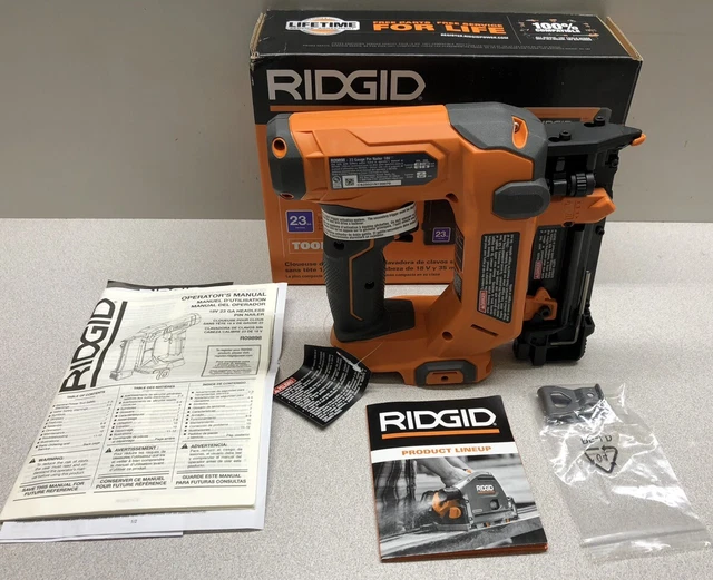 RIDGID R09898B 18V 1 3/8" Headless Pin Nailer 23ga Pin Nail (Tool Only ...