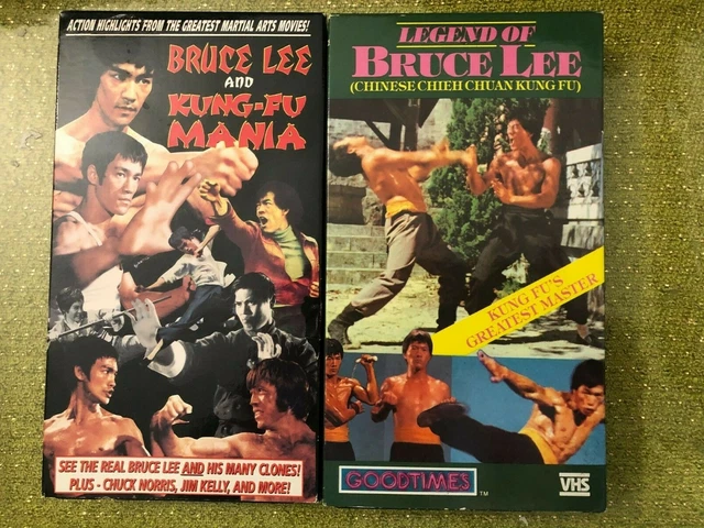 BRUCE LEE AND Kung Fu Mania (VHS) 1993 w/Chuck Norris & LEGEND KUNG FU ...
