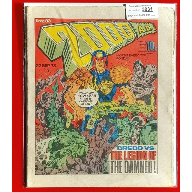 2000AD PROG 83 Judge Dredd Cursed Earth Comic Book 23 9 78 UK 1978 (set ...