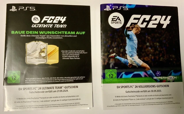 EA SPORTS FC24 Downloadcode für PS 5 - Vollversion+FC24 Ultimate Team ...