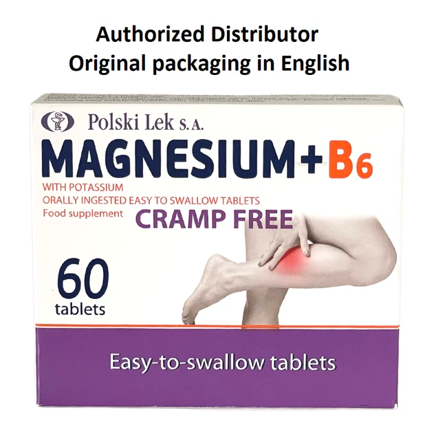 MAGNESIUM B6 CRAMP Free Potassium Supplement 60pcs Easy to Swallow ...