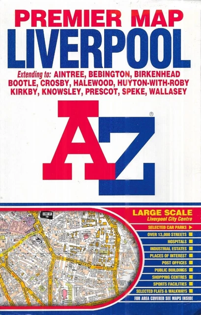 PREMIER STREET MAP of Liverpool by Geographers' A-Z Map Company £3.50 ...
