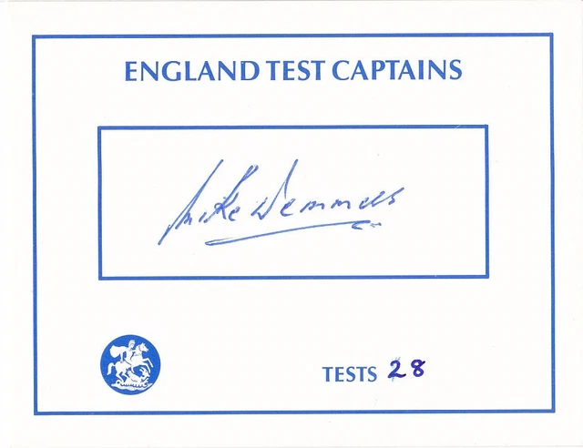 ENGLAND CRICKET MIKE DENNESS Signed Test CAPTAINS Card b.1940 d.2013 £ ...