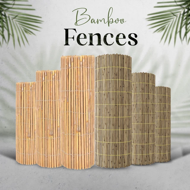 GARDEN SCREEN FENCE Panels Slat/Reed Bamboo Privacy Screen Windscreen ...