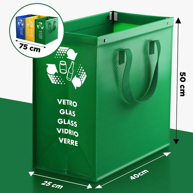 PTMS® SAC TRI selectif - Poubelle tri selectif 3 bac pour le verre le papier ... EUR 40,24 ...