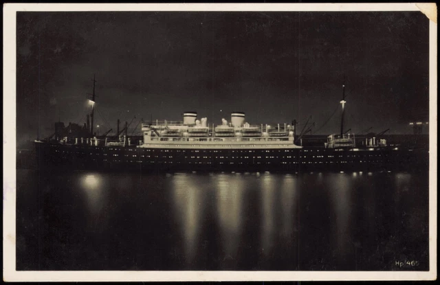 ANSICHTSKARTE HAMBURG MS St. Louis bei Nacht Schiff 1935 EUR 8,10 ...