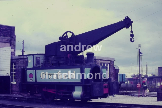 GLENFIELD NO.1 CRANE Tank Locomotive 1970s Original 35mm Railway Slide ...