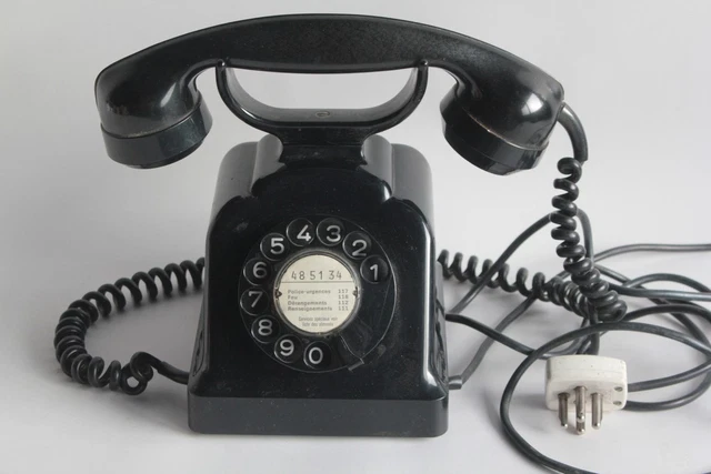 VINTAGE SWISS PTT Black Bakelite Phone (76058) £112.90 - PicClick UK