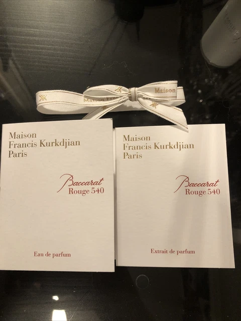 HOUSE FRANCIS KURKDJIAN Baccarat Rouge 540 edp + perfume extract sample ...