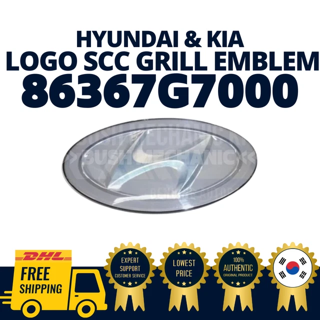 GENUINE OEM HYUNDAI Kia Logo SCC Grill Emblem 86367G7000 (Color EB ...
