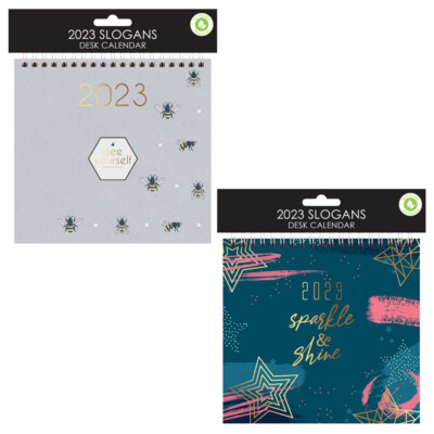 2023 DESK CALENDAR With Inspirational Quotes Slogans Month To View Flip ...