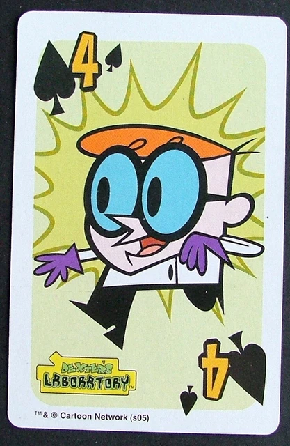 1 X PLAYING card single swap Cartoon Network Dexter’s Laboratory 4 of ...