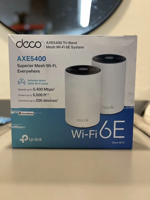 TP-LINK DECO XE75 AXE5400 Wi-Fi 6E Router Mesh System - White (2-Pack ...