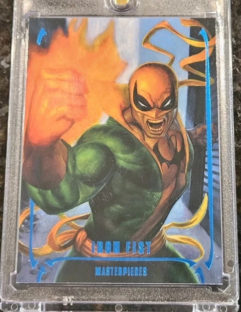 2024 MARVEL MASTERPIECES Grego #16 IRON FIST Blue Wave /49 £16.38 ...