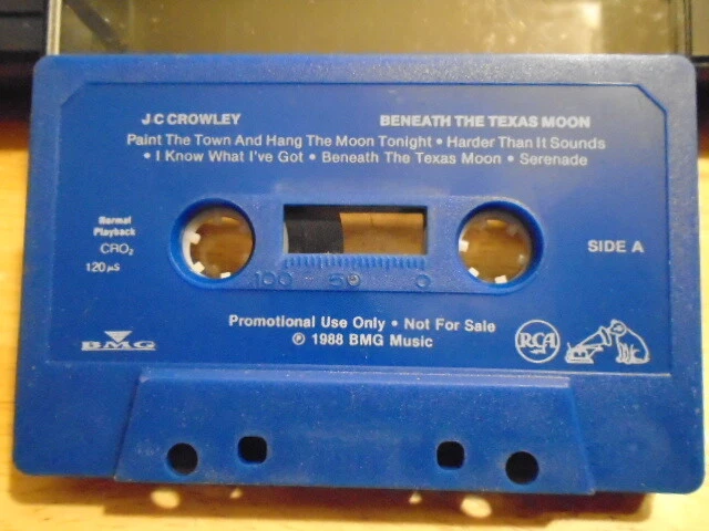 RARE PROMO JC Crowley CASSETTE TAPE Beneath Texas Moon rockabilly Paint ...