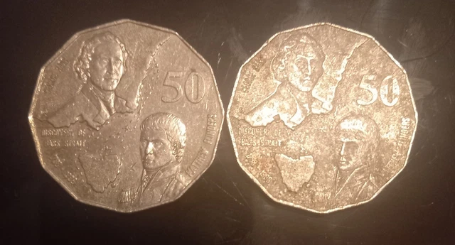 RARE 1998 AUSTRALIAN Coin 50 Cent Bass and Flinders $500.00 - PicClick AU