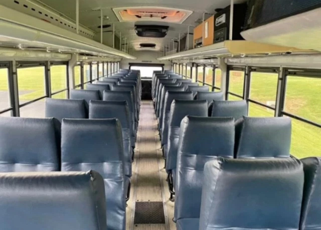 SCHOOL BUS THOMAS Saf- T- liner Caterpillar Diesel Interior Power ...