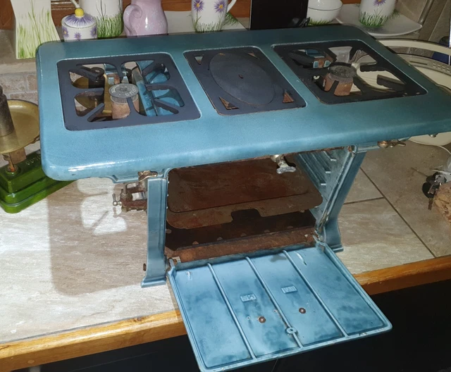 FRENCH ENAMEL ANTIQUE MIRUS stove - Gas Stove - Two Hobs - Oven - Grill ...