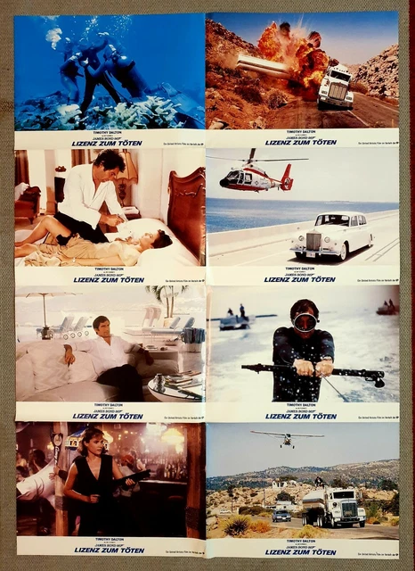 LICENSE TO KILL James Bond Original German Lobby Card Set Of 8 $257.51 ...