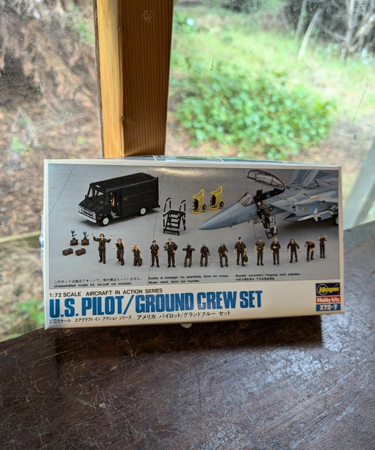 VINTAGE HASEGAWA U.S. Pilot/Ground Crew Model Personnel Kit - 1:72 ...