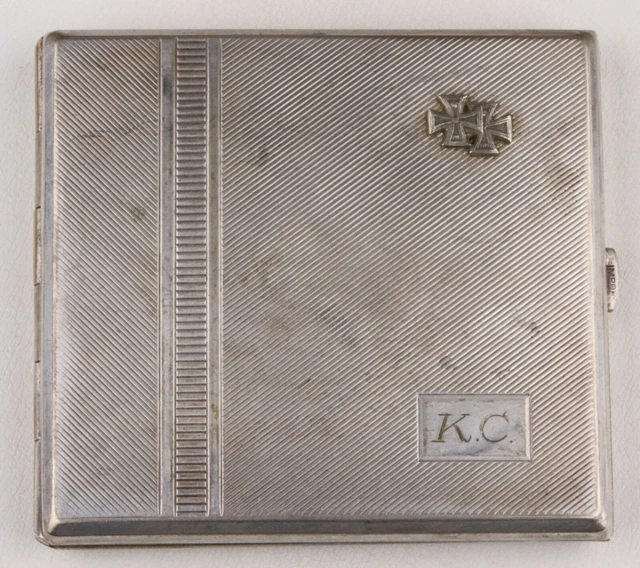 WW2 GERMAN CIGARETTE CASE Box Iron CROSS I & II Class WWII ww1 WWI ...