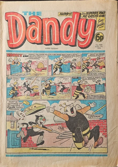 THE DANDY ISSUE No. 1968 AUGUST 11TH 1979 BRITISH WEEKLY £6.70 - PicClick UK