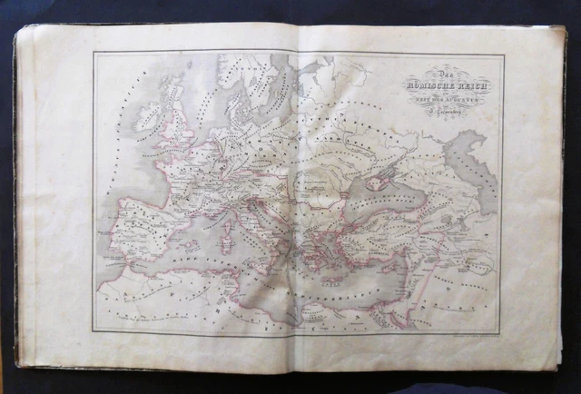 MAPPA ANTICA IMPERO romano Augusto Atlante storico-geografico Rotteck ... MAPPA ANTICA IMPERO romano Augusto Atlante storico-geografico Rotteck ...