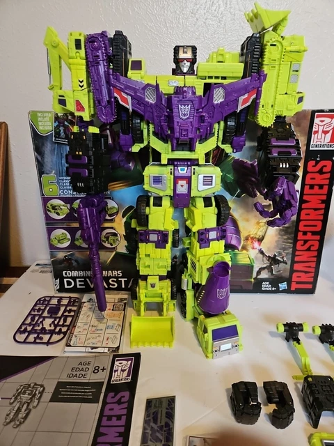 TRANSFORMERS COMBINER WARS Devastator Complete W/Upgrade Kit No Reserve ...