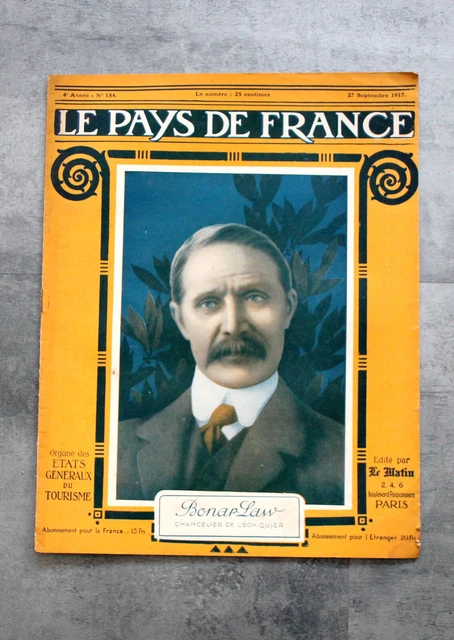 ANCIEN JOURNAL - LE PAYS DE FRANCE 4e ANNEE N°154: 27 SEPTEMBRE 1917 ...