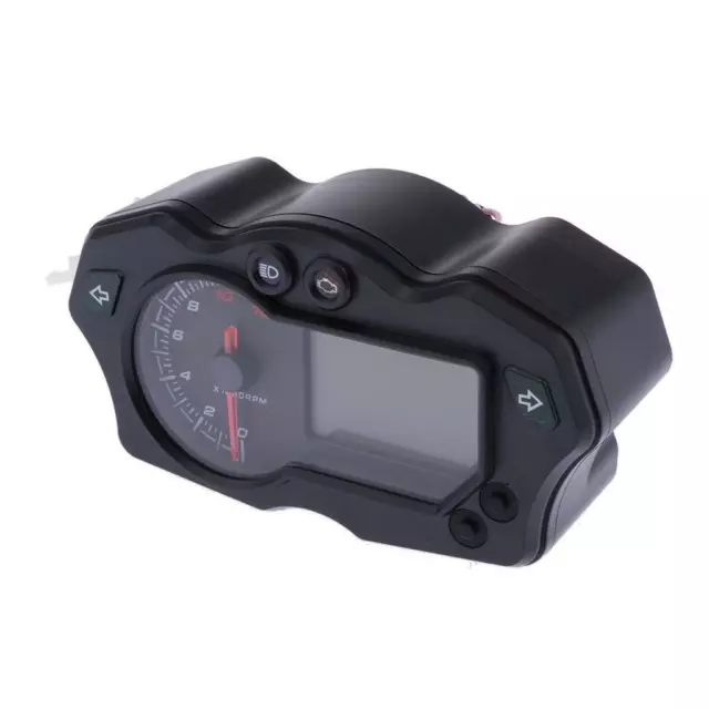 12000 RPM UNIVERSAL Motorcycle Digital LCD Speedometer Odometer ...