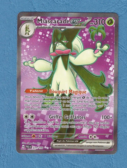 CARTE POKEMON MIASCARADE Ex Ultra Rare 231/193 Evolution A Paldea EUR ...