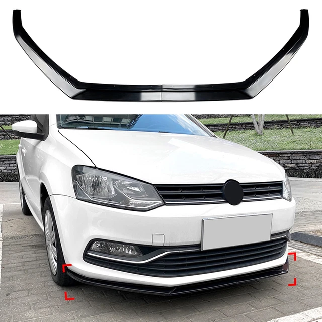 BLACK FRONT BUMPER Spoiler Splitter Lip Kit For VW Polo MK5 6R 6C 2009-2018 New £51.15 - PicClick UK