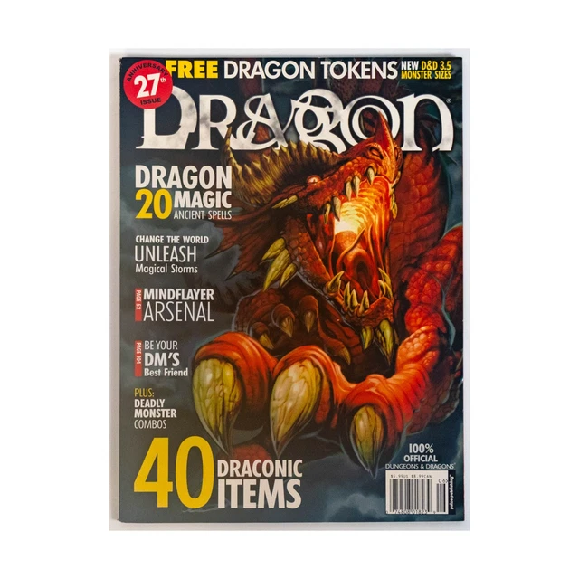 PAIZO DRAGON MAGAZ #308 "Dragon Magic, Heavy Gear, Dweomered Dragon Mag ...