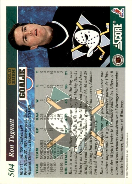 1993-94 SCORE OR canadien #504 Ron Tugnutt EUR 1,90 - PicClick FR 1993-94 SCORE OR canadien #504 Ron Tugnutt EUR 1,90 - PicClick FR