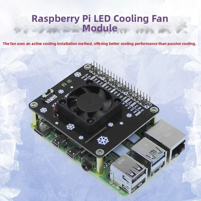ACTIVE COOLING FAN HAT for Raspberry Pi with Enhanced Cooling and GPIO ...