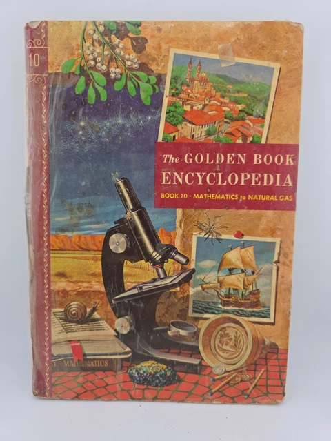 &THE GOLDEN BOOK Encyclopedia - Book X - Math to Natural Gas" (HC 1961 ...