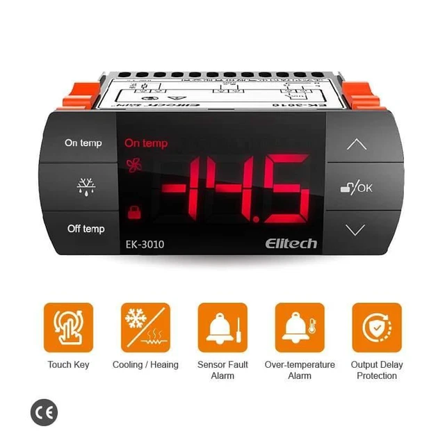 ELITECH EK-3010 DIGITAL Touch Key Temperature Controller One-way Control Output £18.49 - PicClick UK