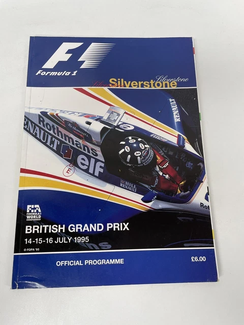 VINTAGE FORMULA 1 British Grand Prix Programme Silverstone July 1995 £9 ...
