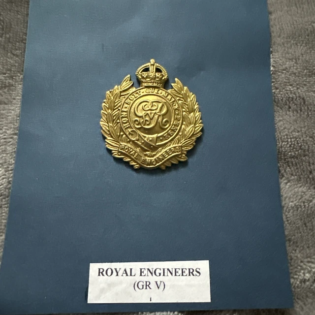 FIRST WORLD WAR Cap Badge Royal Engineers Gr V £8.99 - PicClick UK