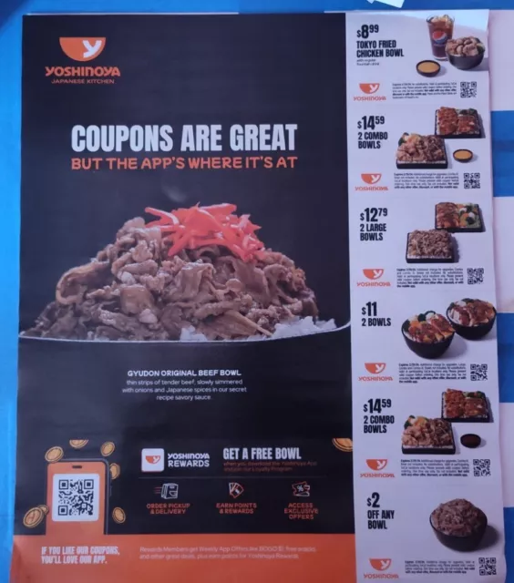 YOSHINOYA COUPONS Lot of 2 Pages EXPIRE 02 29 2024 2.29 PicClick