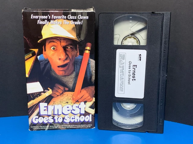 VHS ERNEST GOES To School (CFP, 1994) Family Comedy Jim Varney $15.00 ...