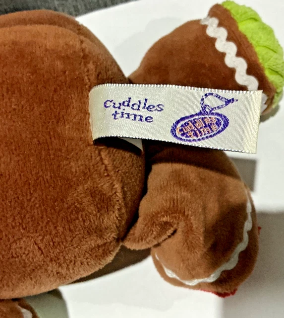 CUDDLES TIME CHRISTMAS Gingerbread Man In Santa Hat Soft Plush Toy 10 ...