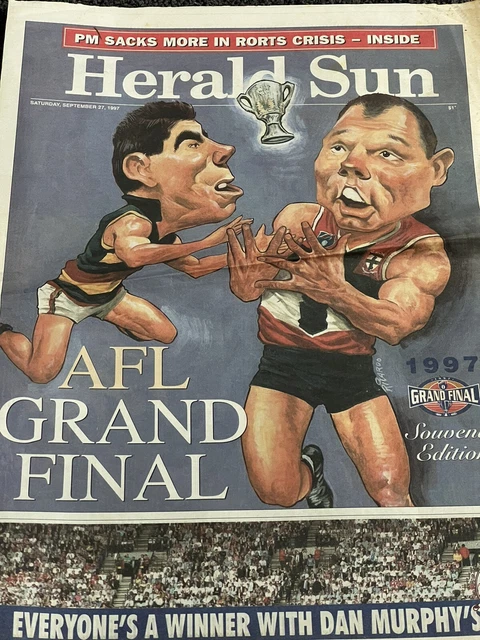 AFL GRAND FINAL 1997 souvenir edition Herald Sun. Adelaide Crows ...