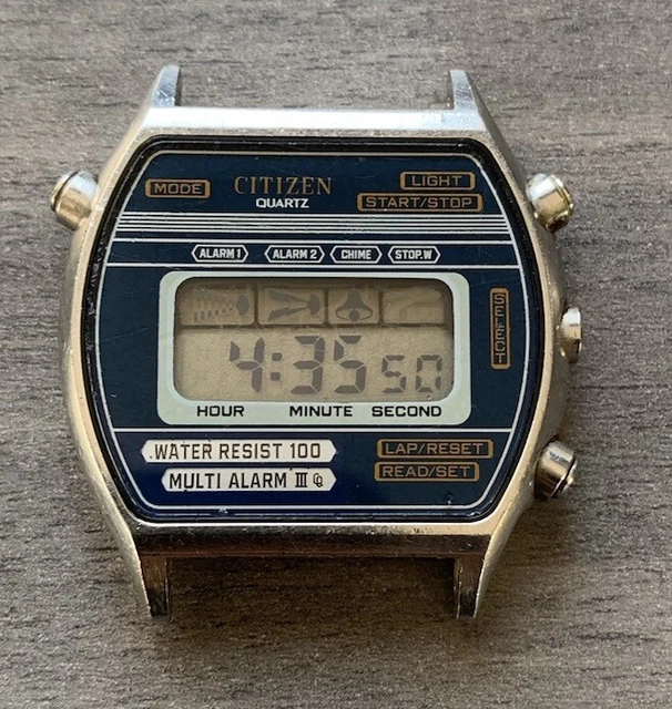 VINTAGE CITIZEN MULTI Alarm Digital Watch 41 3534 Stuck Buttons £39.99 ...