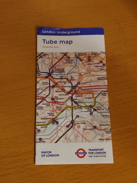 NOVEMBER 2022 LONDON Underground Tube Map NEW Elizabeth Line 1ST CLASS ...