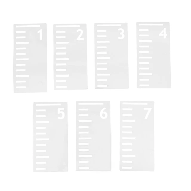 7 PCS HEIGHT Chart Stencil Measuring Scale Template Self Made £9.60 ...