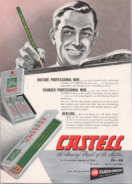 1947 AD * AW Faber Castell Drawing Pencil $16.99 - PicClick