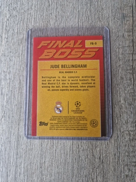 JUDE BELLINGHAM FINAL Boss inserisce Topps Superstars 2023/2024 Real ...