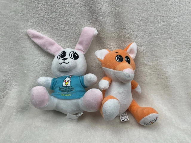 RONALD MCDONALD HOUSE Fox Bunny rabbit soft toy plush bundle £13.95 - PicClick UK